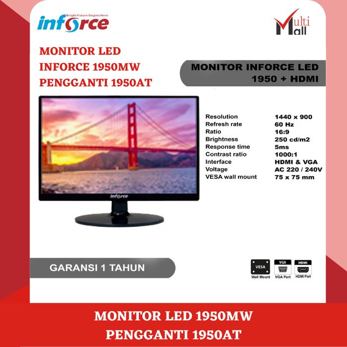 Promo MONITOR INFORCE LED 1950MW 19.5 20 19 inch -HDMI Cicil 0% 3x ...