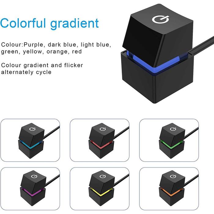 Jual tombol power pc komputer eksternal universal rgb led pc power ...