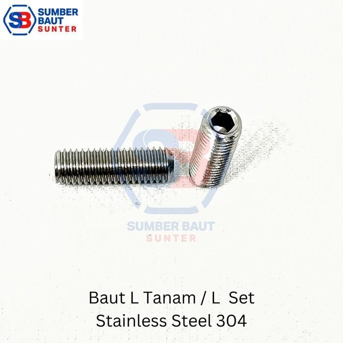 Jual M4x10 Baut L Tanam Stainless Socket Set Screw SS 304 - Jakarta ...