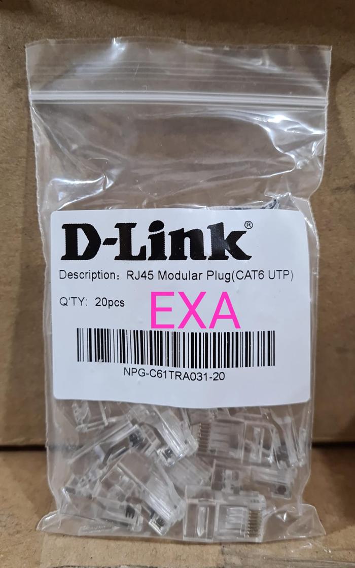 Jual DLink Connector Rj45 Cat6 isi 20 Pcs Original - Jakarta Pusat ...