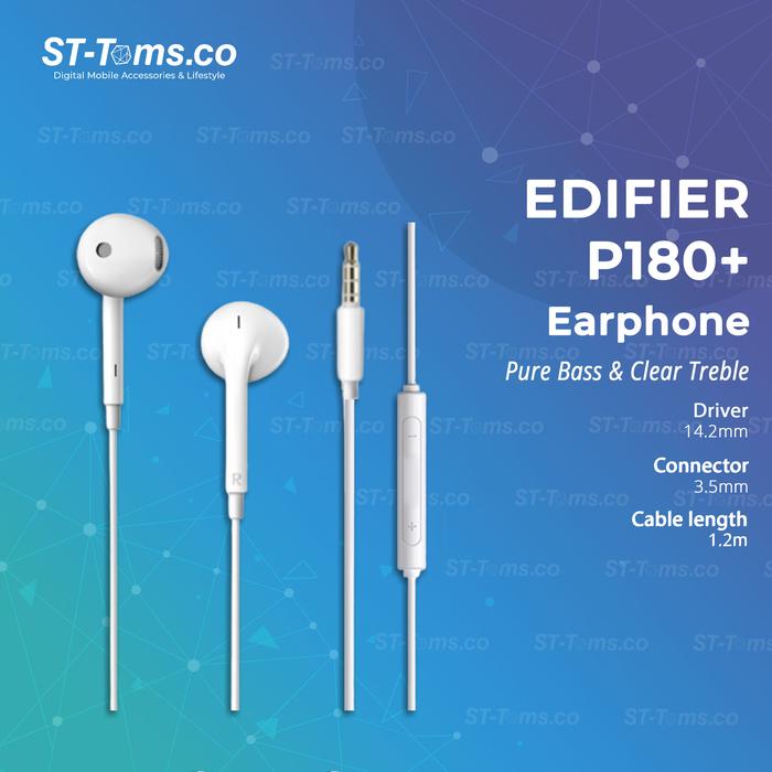 Jual Edifier P180 Plus /P180+ Earphone With Mic Connector 3.5mm ...