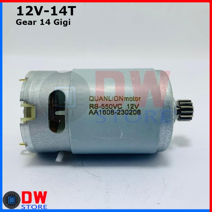 Jual Dinamo Motor Obeng Bor Baterai Cordless 550 RS-550 Gear 11T 13T 14 ...