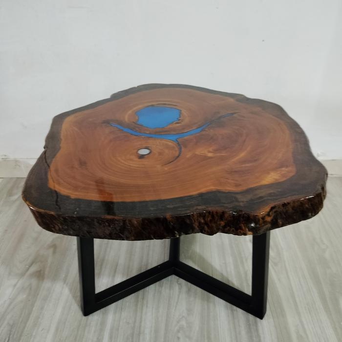 Jual meja resin + meja kopi + kayu asli epoxy river table - Kota Bogor ...