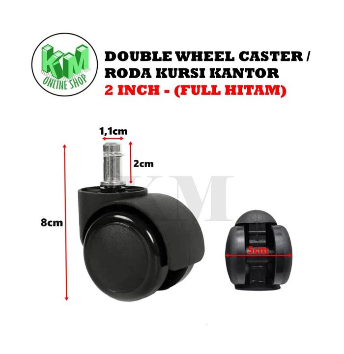 Jual Roda Caster Kursi Kantor/ Roda Kastor Kursi Rak 2 INCH - Full ...