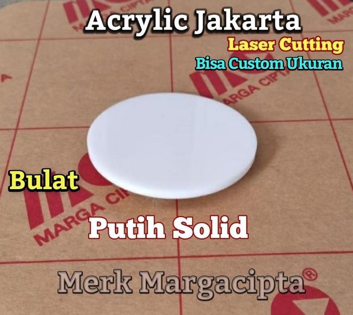 Jual Akrilik Acrylic Putih Kapur Persegi - Bulat Lembaran Potongan Custom - Persegi - Jakarta ...