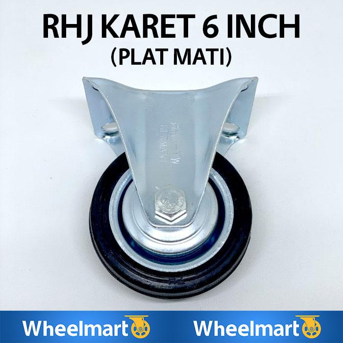 Jual Roda Troli Karet 6 inch (Roda saja, Hidup, Mati, Rem) - 6" Mati ...