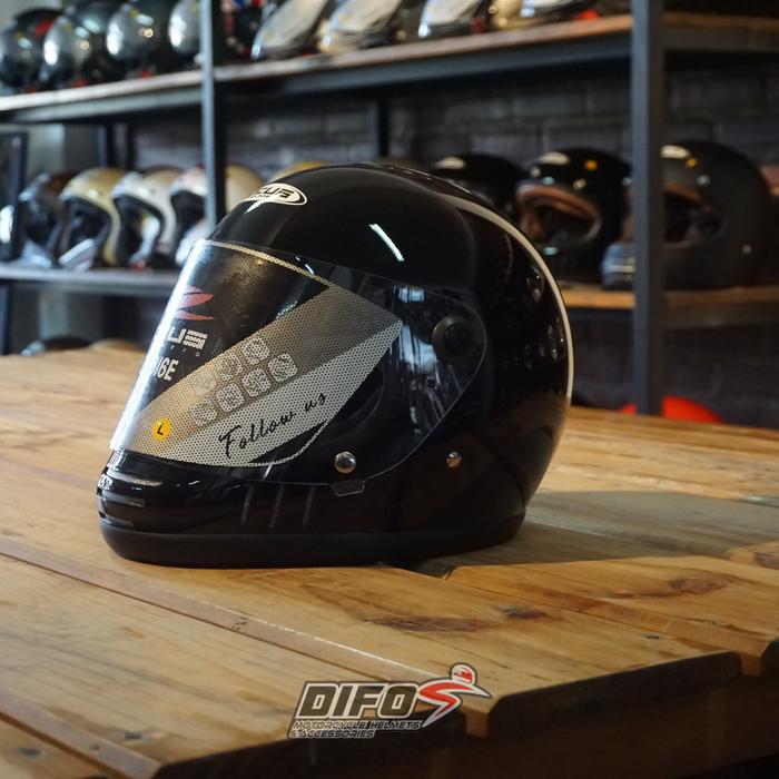 Jual Helm Full Face Retro Zeus ZS 816 E Flat Visor - GREY 11C, M - Kab ...