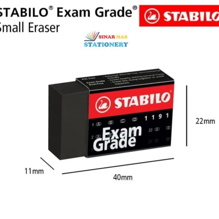Jual Penghapus Pensil Stabilo Exam Grade Hitam Sedang/Stip Small Eraser ...