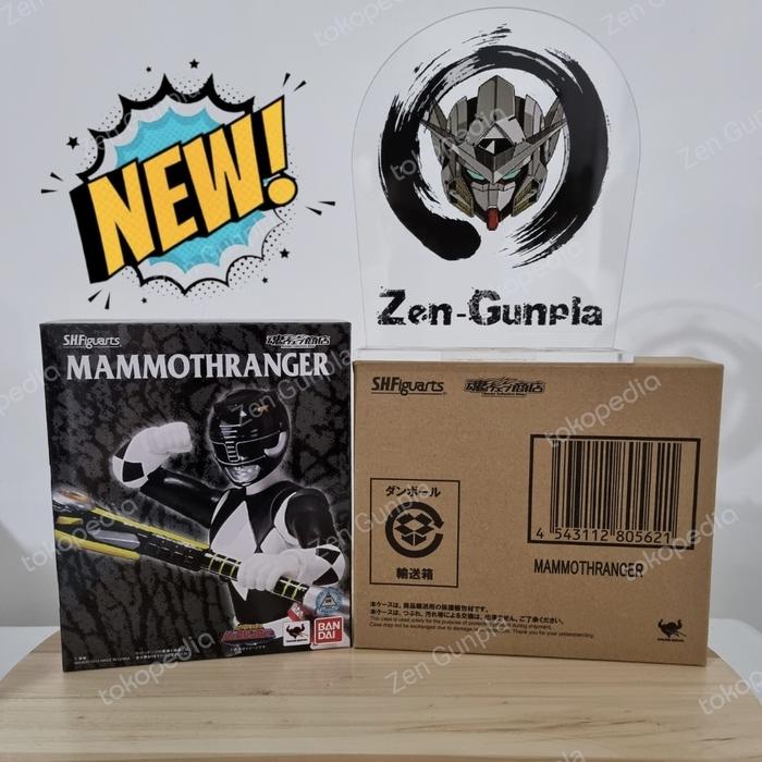 Jual (MISB) SHF Mammoth Ranger Sentai Zyuranger Black Power Ranger ...