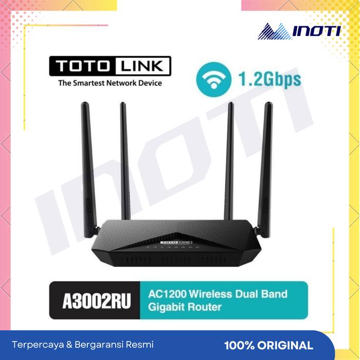 Jual TOTOLINK A3002RU - AC1200 WIRELESS DUAL BAND GIGABIT ROUTER ...