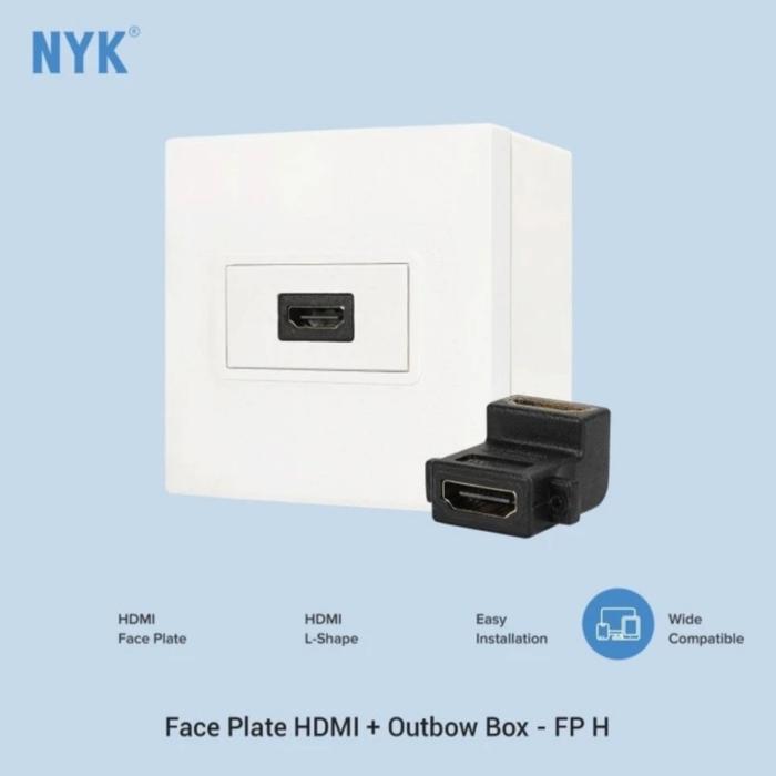 Jual Wall Face Plate Socket Hdmi + Outbow Box Nyk Di Seller Velvet ...