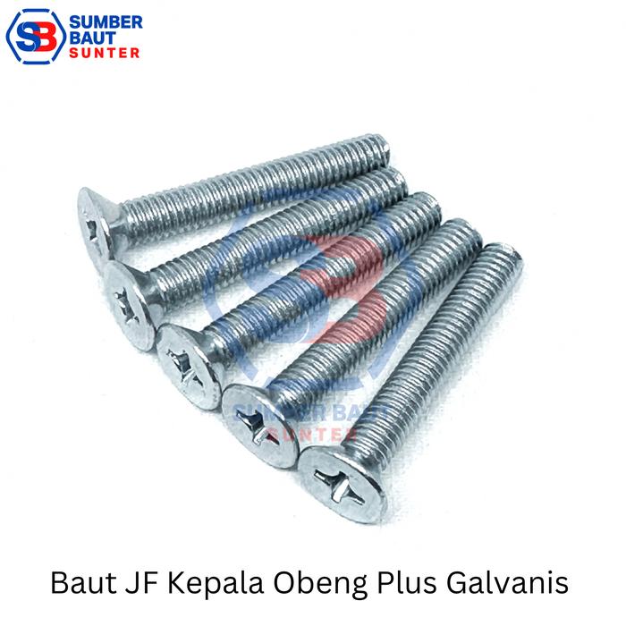 Jual JF 4x40 Baut Kepala Obeng + Rata Flat Head Galvanis - Jakarta Utara - Sumber Baut Sunter ...
