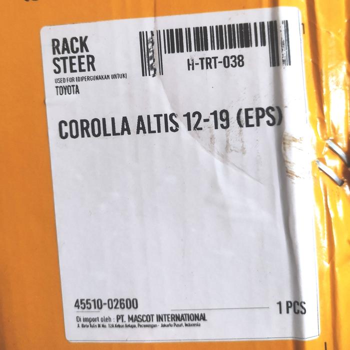 Promo Rack Steering Assy All New Altis 2014 UP Heiker Cicil 0% 3x ...