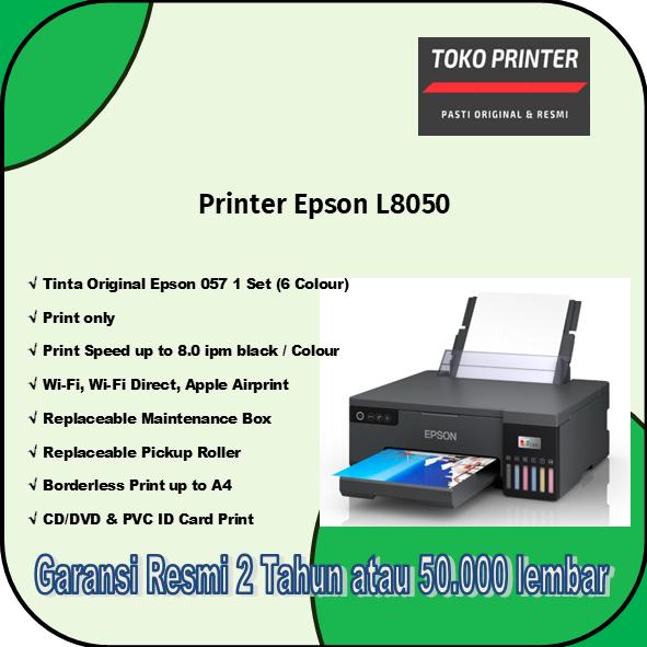 Jual Printer Epson L8050 L 8050 Photo - CD/DVD - ID Card Print - Tinta ORI - Kota Bandung - Toko ...