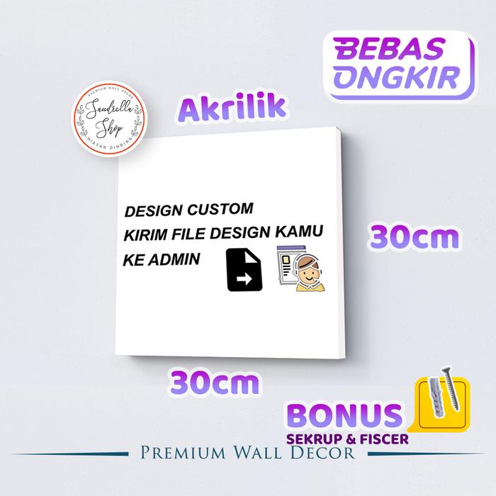 Jual Akrilik Custom Acrylic Sign board Ukuran 30 x 30 cm - SEKRUP ...