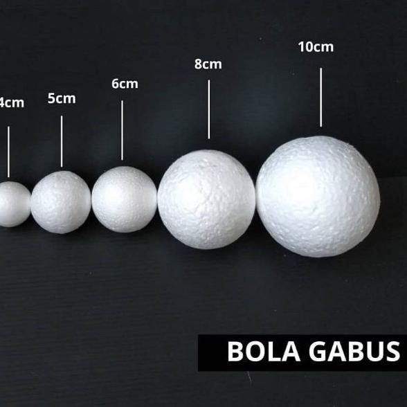 Jual Styrofoam Bulat Bola/Prakarya Bola Gabus Polystyrene 4cm-30cm ...