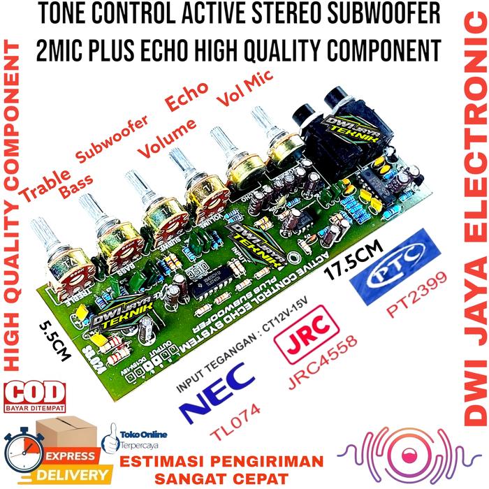 Jual Tone Control Active Stereo Subwoofer 2Mic Plus Echo High Quality ...
