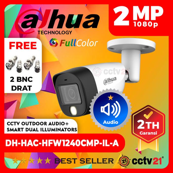 Promo CCTV DAHUA 2MP DH-HAC-HFW1240CMP-IL-A Full Color ColorVu Mic ...