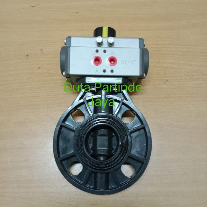 Jual Butterfly Valve PVC Pneumatic Actuator 4" inch DN100 - Plus ...