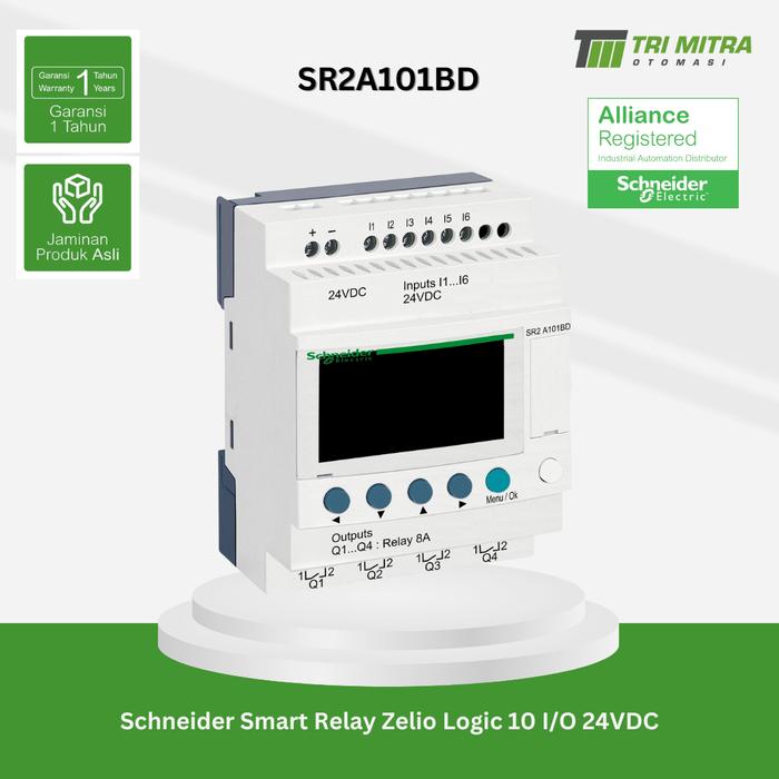 Promo Schneider Smart Relay Zelio Logic 10 I/O 24VDC - SR2A101BD Cicil 0% 3x - Kab. Tangerang ...