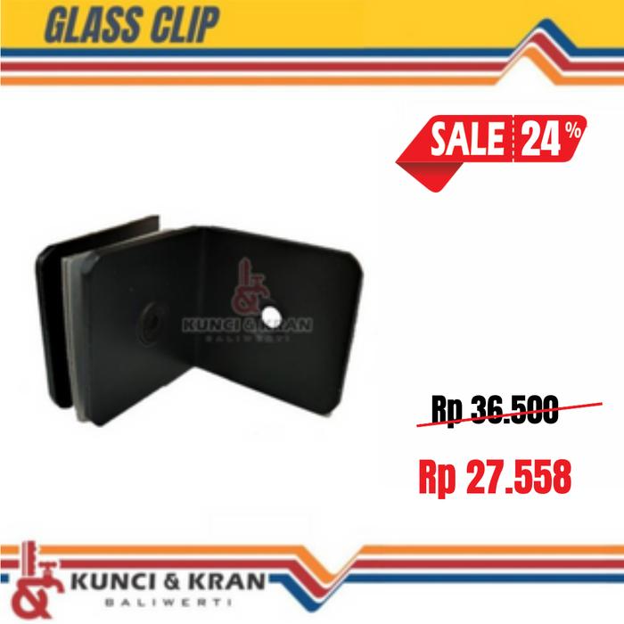 Jual PENJEPIT KACA MATI GLASS CLIP TYPE GCP0036 BLACK MATT - Kota ...