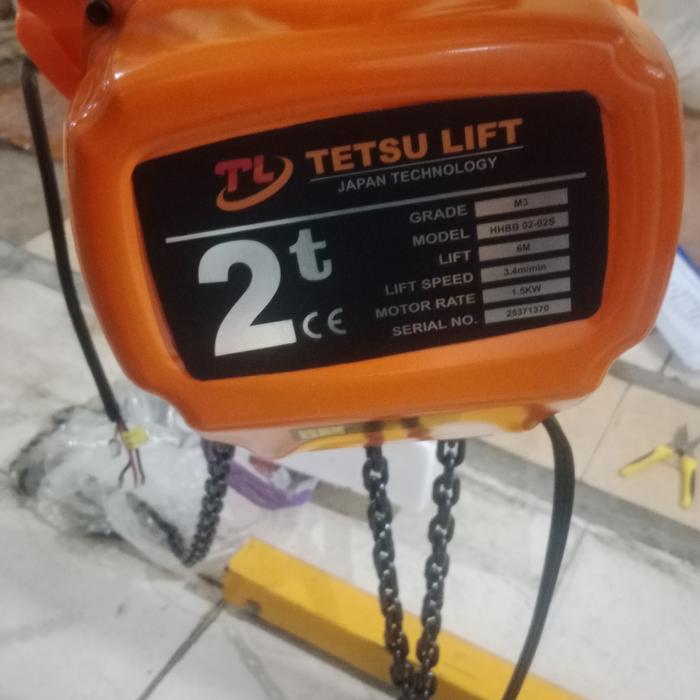 Jual ELECTRIC CHAINT HOIST 2 TON × 6 MTR 380V TETSU LIFT Japan Technology - Jakarta Pusat - Raja ...