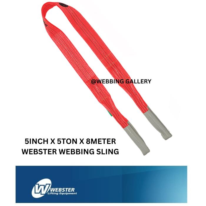 Jual Webster Webbing Sling 5Ton x 8Meter / Webbing Sling Belt 5Ton x 8M ...