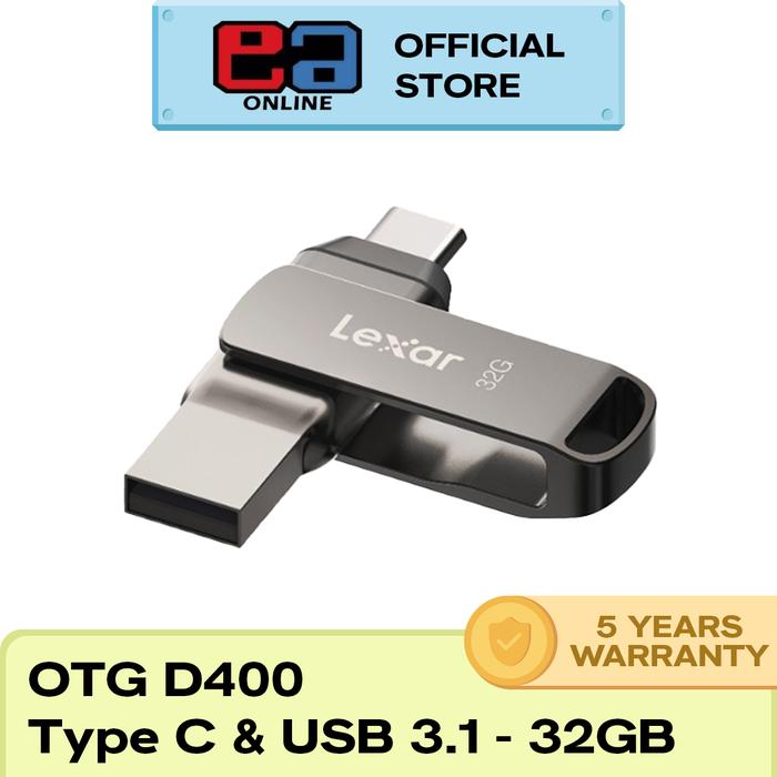 Promo Lexar JumpDrive Dual Drive D400 USB 3.1 Type-C - 32GB - Jakarta Barat - EAONLINE | Tokopedia