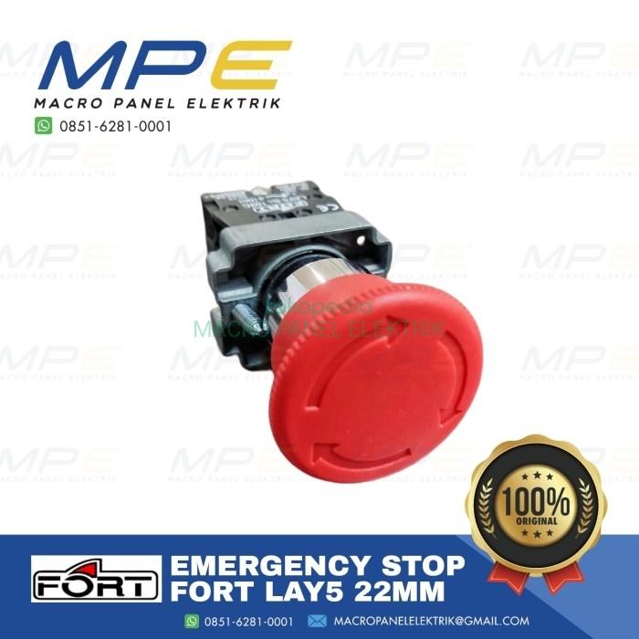 Jual Emergency Stop FORT LAY5-BS542 22mm / Emergenct Stop Button Fort ...