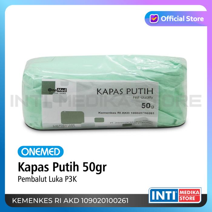Jual ONEMED - Kapas Putih 50gr | Pembalut Luka P3K - Kota Bandung ...