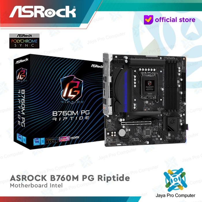 Promo Motherboard ASROCK B760M PG Riptide (LGA1700,B760,DDR5,USB3.2 ...