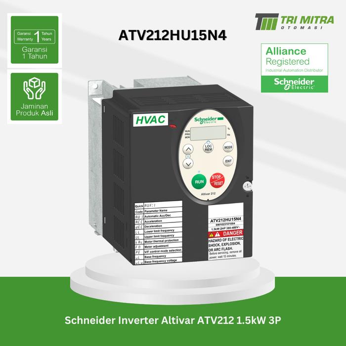 Promo Schneider Inverter Altivar ATV212 1.5kW 3P - ATV212HU15N4 Cicil 0 ...