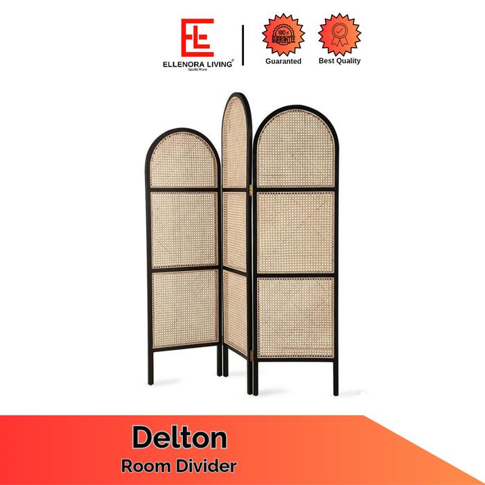 Jual penyekat ruangan minimalis modern Delton room divider rattan ...