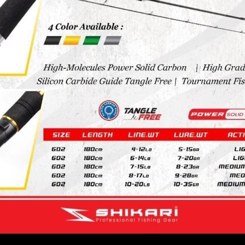 Jual Joran Shikari Stellaris Busa Full Spinning Solid Carbon 180 Cm 602 ...