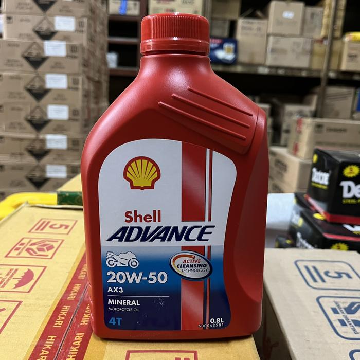 Jual Oli Motor Bebek Shell Advance 4T AX3 20W-50 0.8 Liter Asli ...
