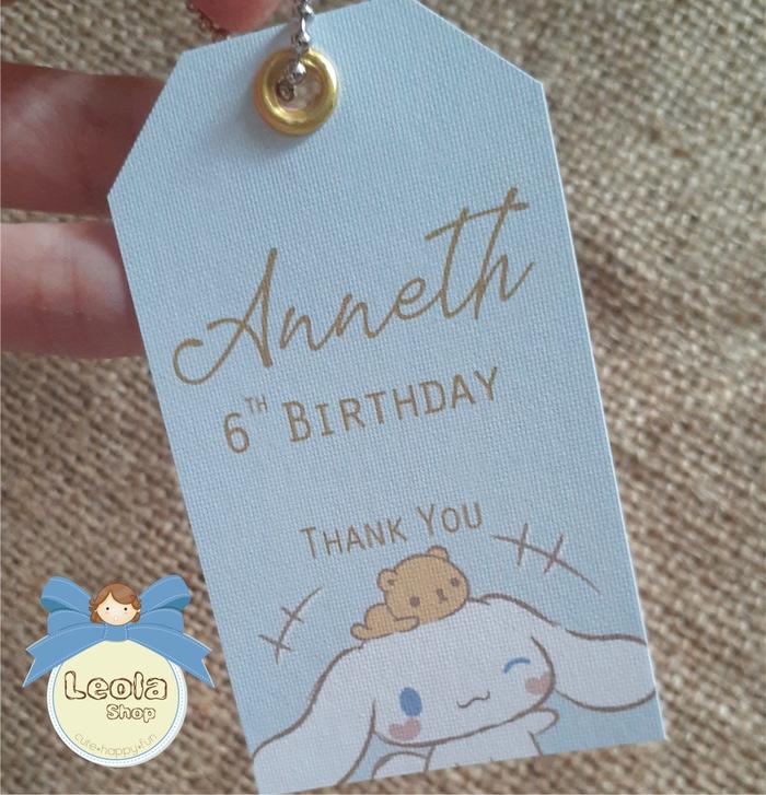 Jual Birthday Tag/ Hang Tag Birthday/ Tag Kartu Ulang Tahun CINNAMOROLL ...