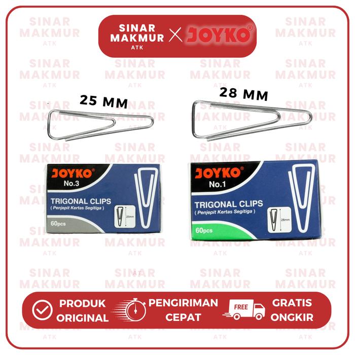 Jual Trigonal Clip/Klip Kertas/Paper Clips Joyko (PAK) - Jakarta Barat ...