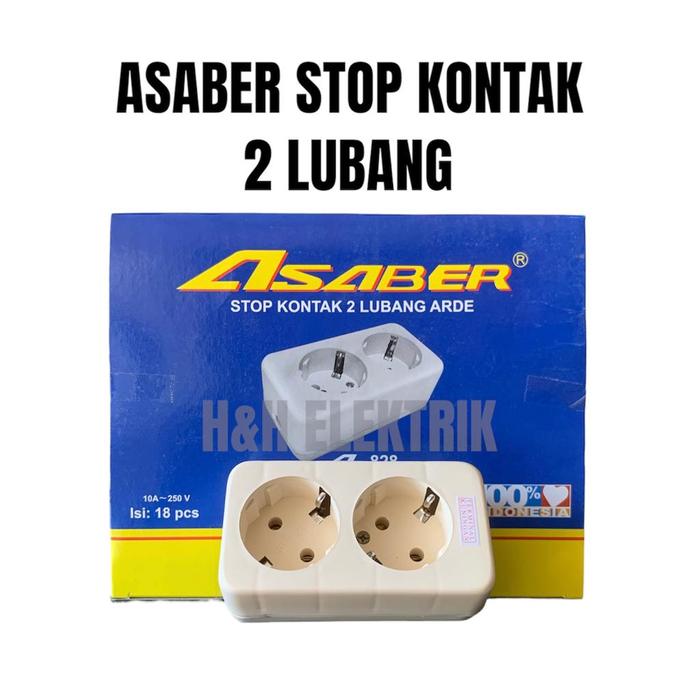 Jual ASABER STOP KONTAK ARDE 2 LUBANG TERMINAL KUNINGAN SNI - Kota Depok - H&H ELEKTRIK ID ...