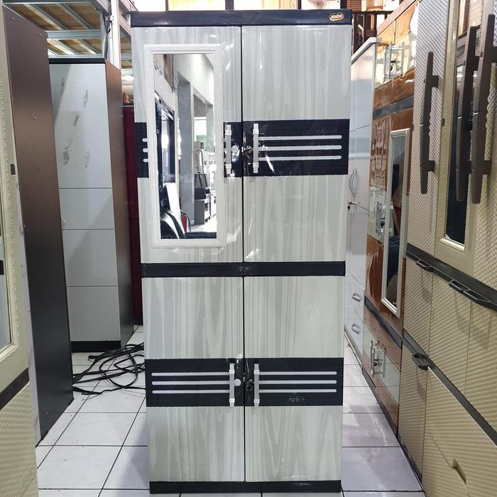 Jual LEMARI PAKAIAN PLASTIK NAIBA FULL TAHAPAN 9524 + KACA - Kota ...