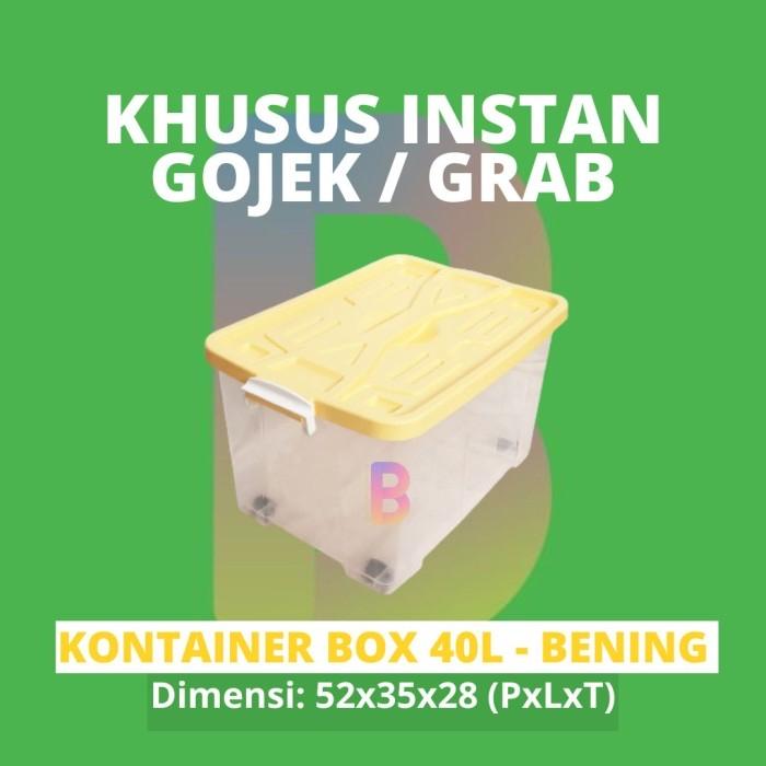 Jual (GOJEK) Box container 40L bening / kontainer box 40L plastik ...