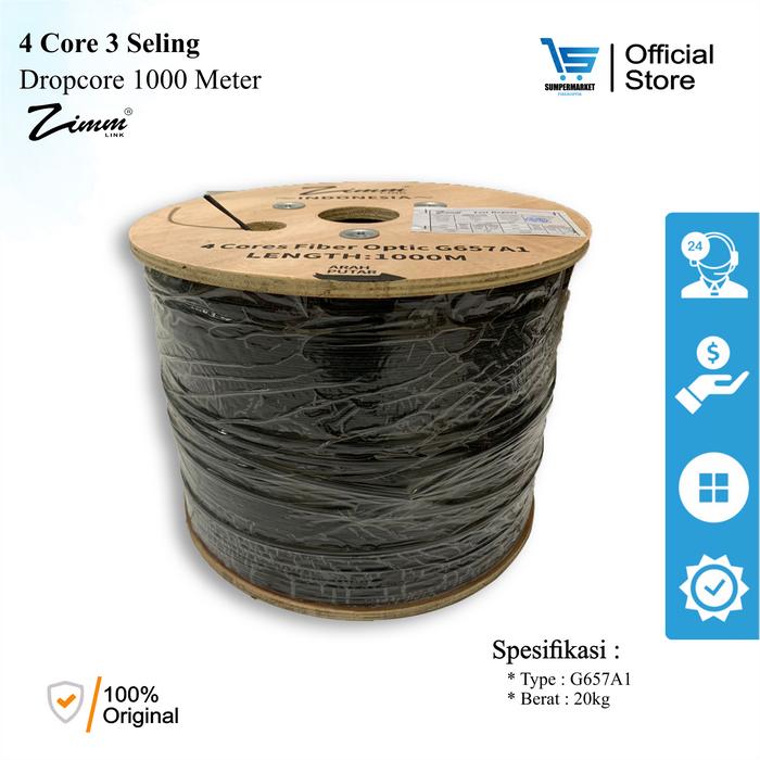 Jual Dropcore 1000m 4 core 3 seling Kabel Fiber optik - Kota Surabaya ...