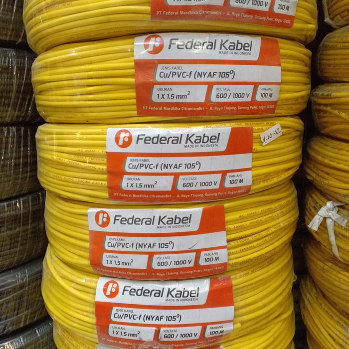 Jual Kabel Listrik Serabut NYAF 1,5mm FEDERAL KABEL100m/roll - Jakarta Pusat - Mega Centro 1 ...