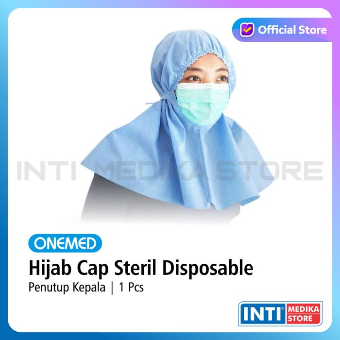 Jual ONEMED - Hijab Cap Steril Disposable | Penutup Kepala | Hair Cap ...