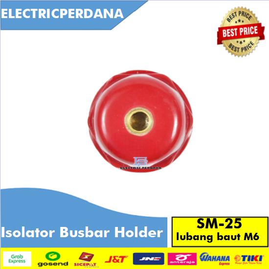Jual Isolator Busbar Holder SM-25 Insulator Silinder M6 Merah - Jakarta Barat - ELECTRICPERDANA ...