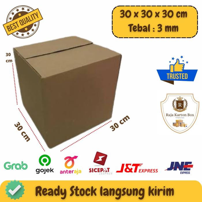 Jual Kardus Box Polos Ukuran 30x30x30 cm BARU | FREE PACKING BUBBLE ...