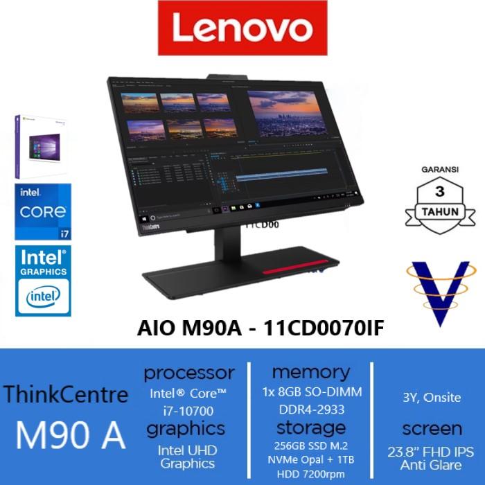 Jual Lenovo AIO M90A - i7-10700T 8GB 1TB + 256GB SSD 23.8" Win ...