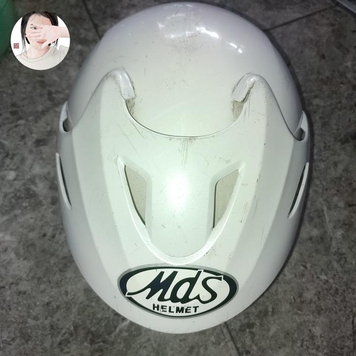 Jual Helm MDS Protector R Solid White Clear Half Face bekas - Kab ...
