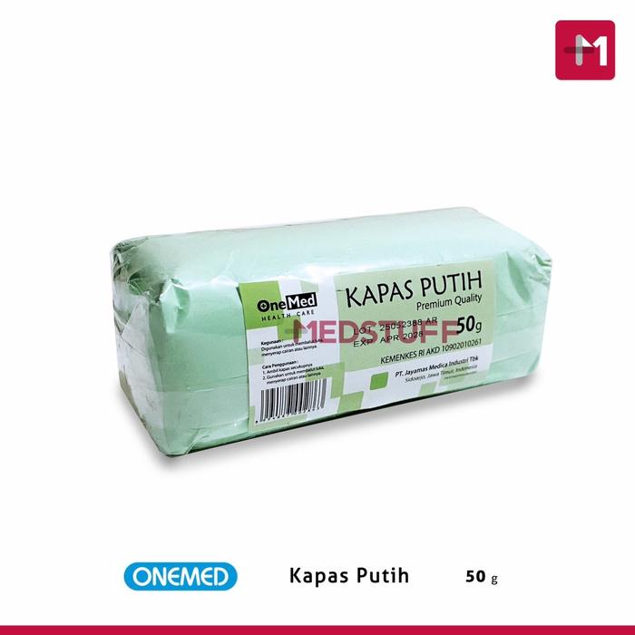 Jual Kapas Pembalut Onemed 50gram Kapas Putih 50gr Onemed Pembalut Luka ...