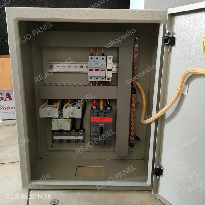 Jual panel distribusi mccb 3p 100A Schneider - ampere meter digital TAB ...