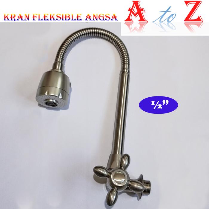 Jual kran angsa fleksibel stainless (jumbo)/kran cuci piring/keran ...